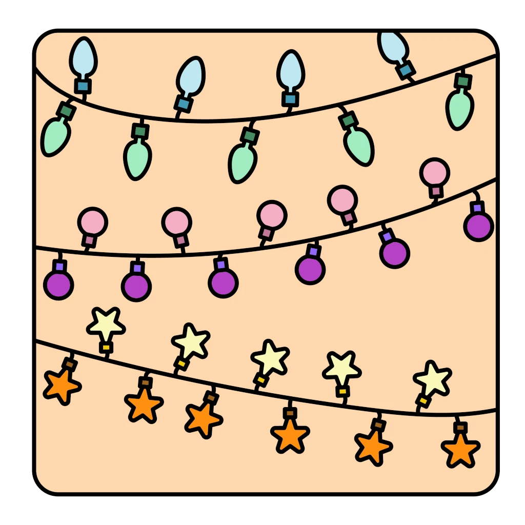 Christmas Lights 🎄🌟 Clipart Illustration