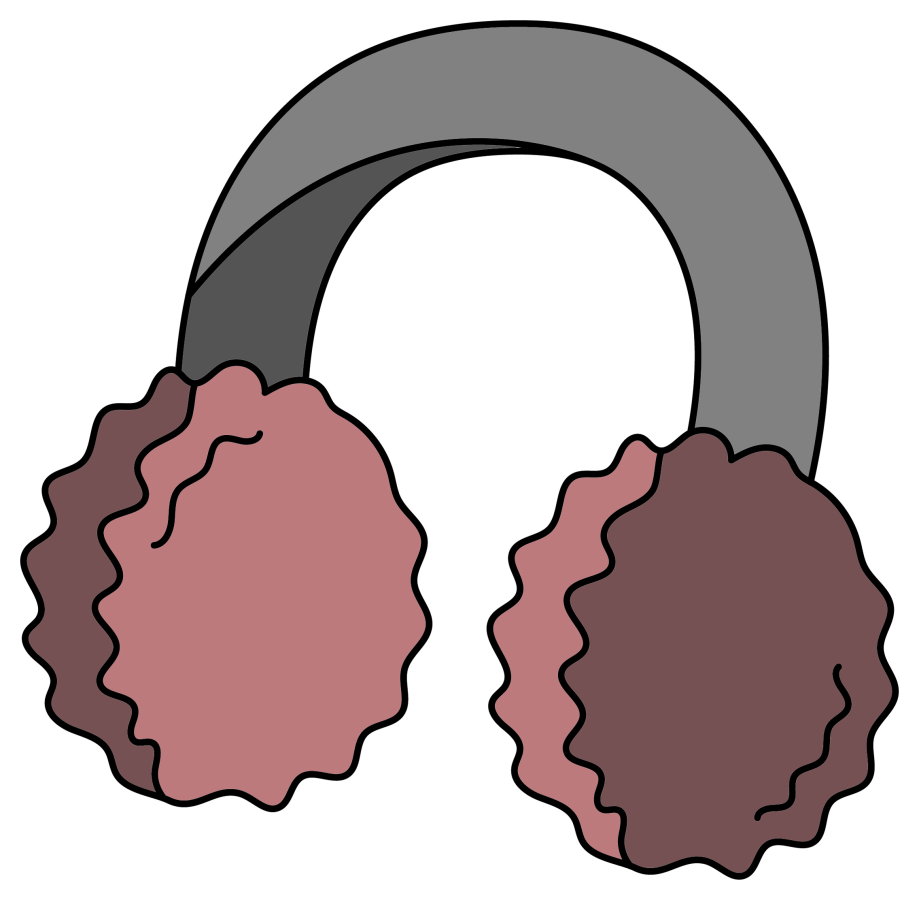Fluffy Winter Ear Muffs 🧣🧤 ️ Clipart Illustration