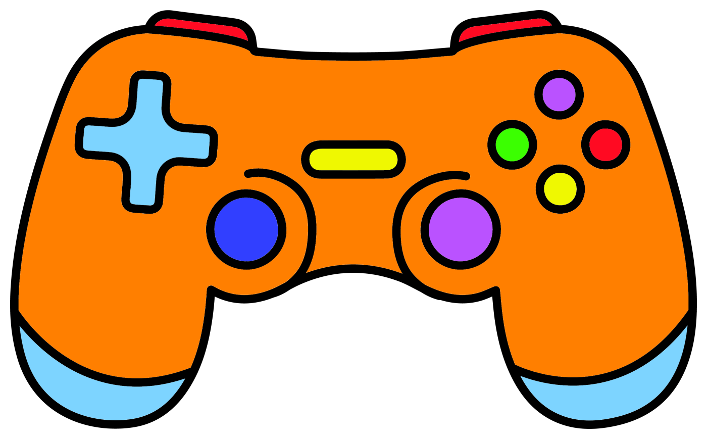 Fun Game Controller for Kids to Play 🎮🕹️🎮 Clipart Illustration