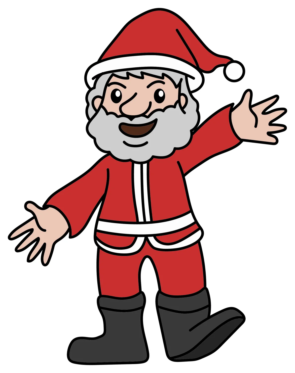 Jolly Santa Claus 🎅🎁🎄 Clipart Illustration