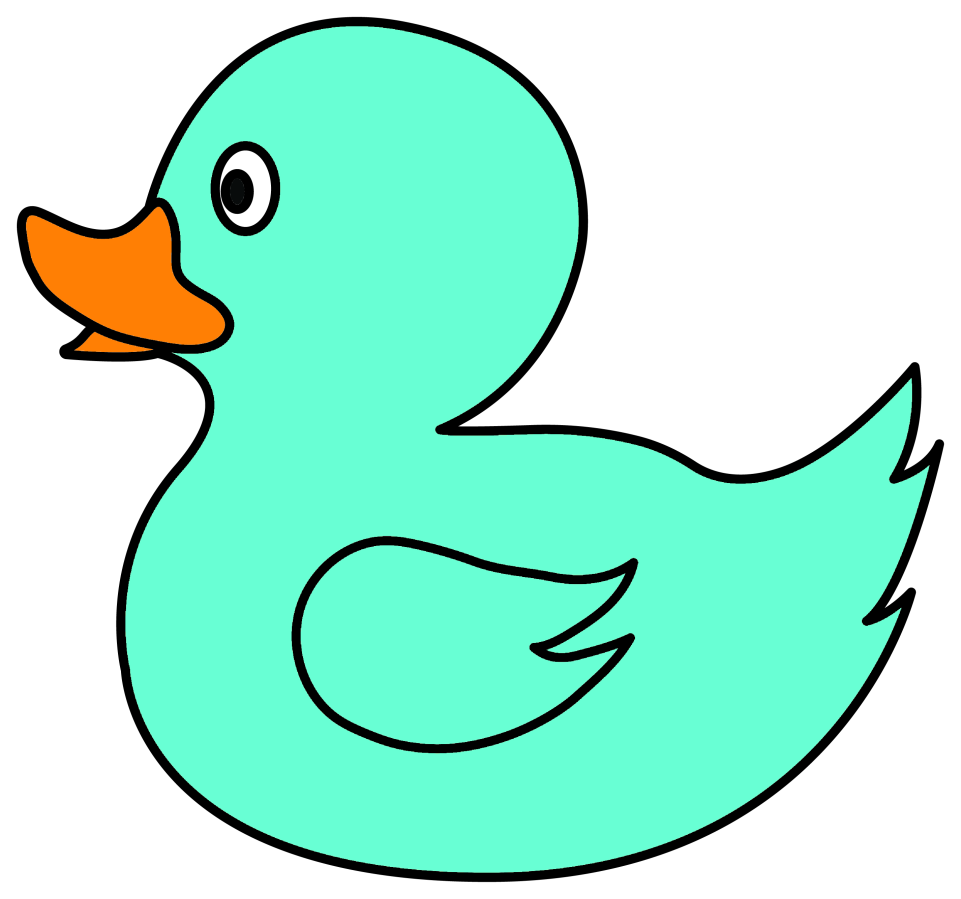 Rubber Duck Floats in Bath Time Fun 🛁🦆😊 Clipart Illustration