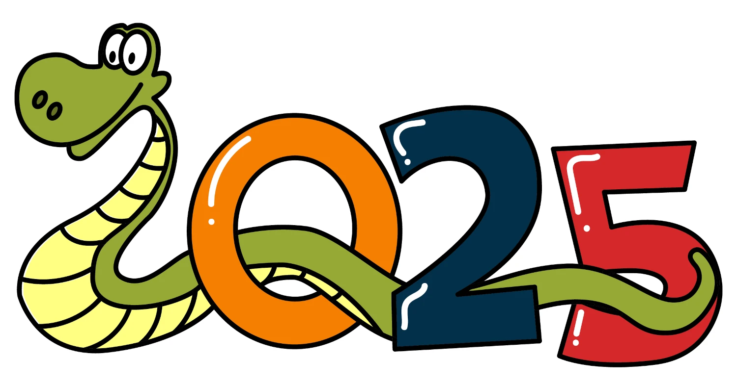 Snake 2025 Chinese Zodiac Animal - Year of the Snake 🐍🎊 🌟 Clipart ...