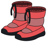 Cozy Winter Snow Boots ️👢🌨️ Coloring Page
