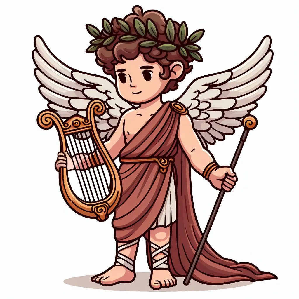 Apollo Lyre And Bow And Arrow
