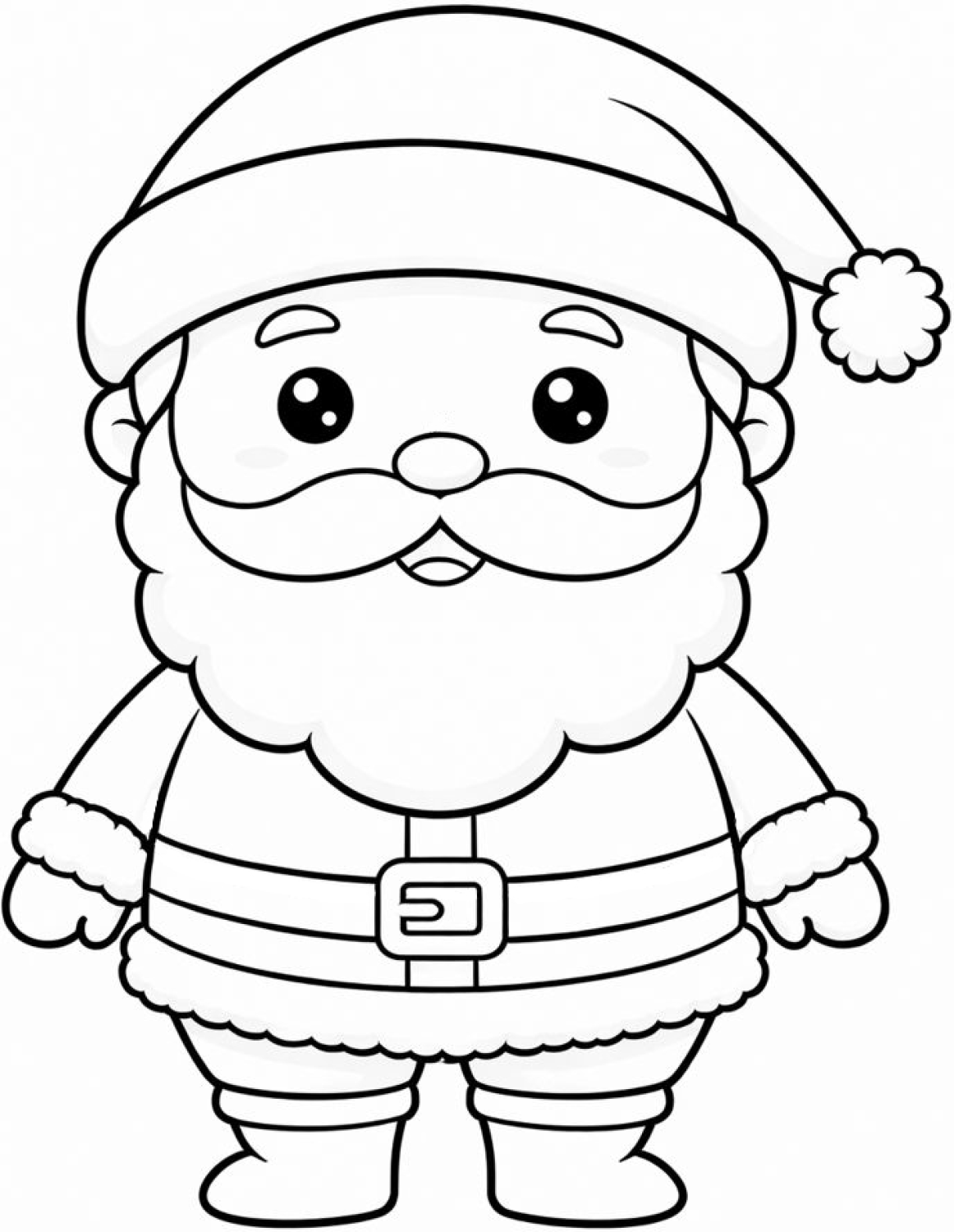 Jolly Santa Claus 🎅🎄🎁 Coloring Page