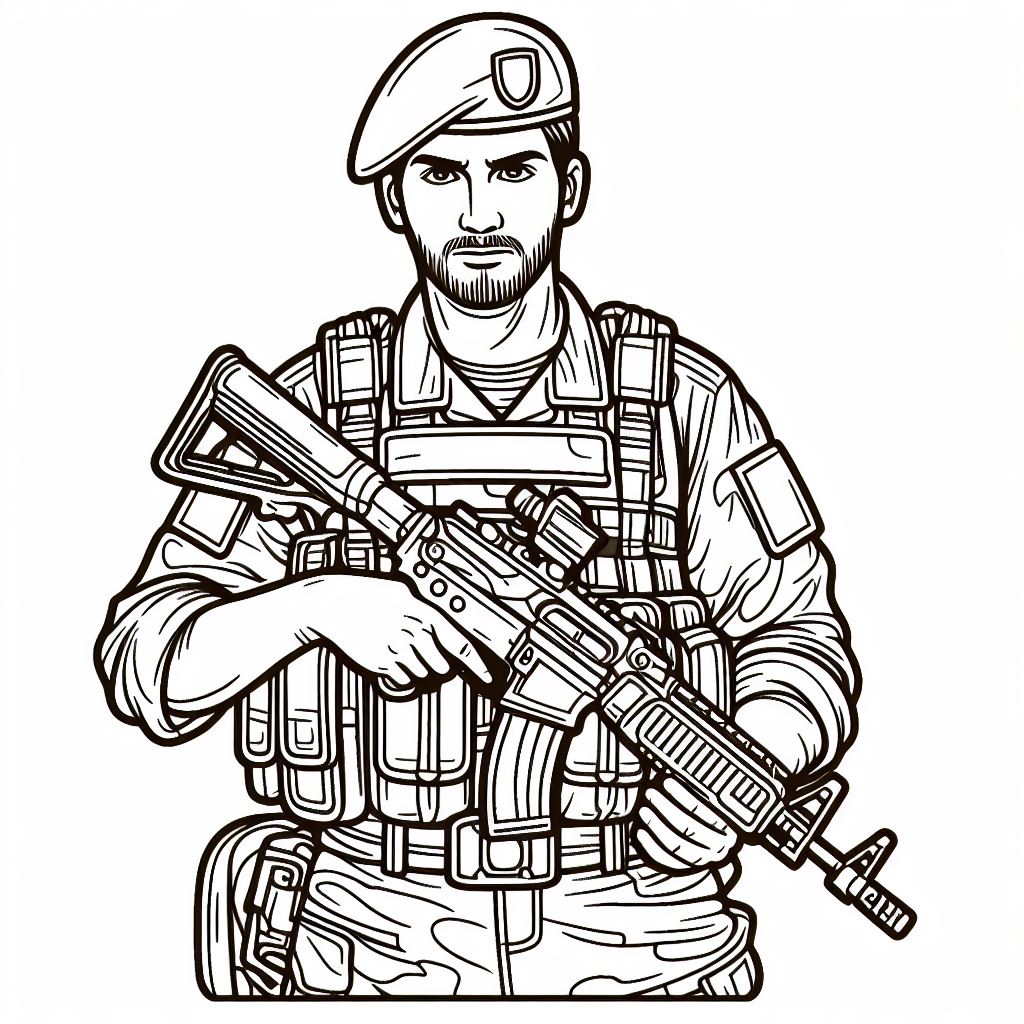Coloring Page Of A Soldier Coloring Page Of A Soldier